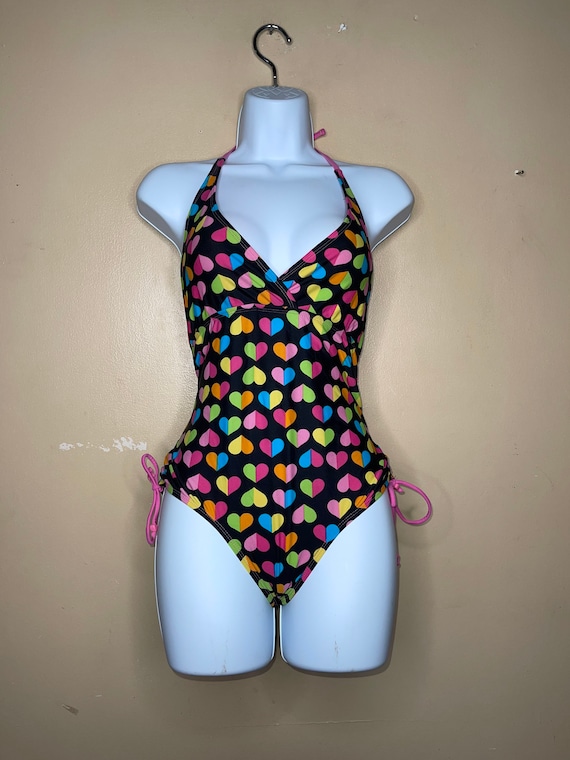 Y2k Ladies One Piece Swimsuit Gem