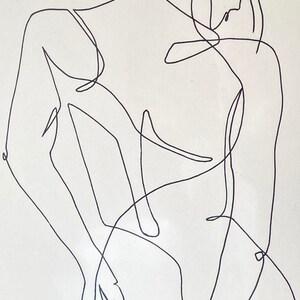 Original Single Line Art of Female Body - Etsy