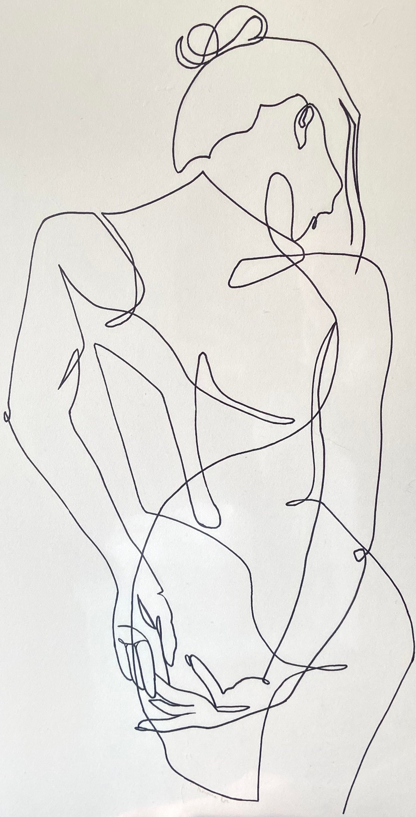 Original Single Line Art of Female Body - Etsy