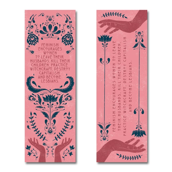 Illustrated Bookmark - Etsy