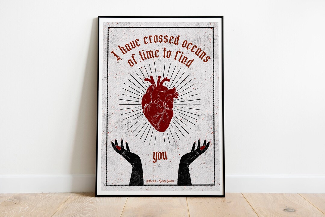 Dracula Bram Stoker Quote Illustrated Book Poster Print A3: Geek, Nerd ...