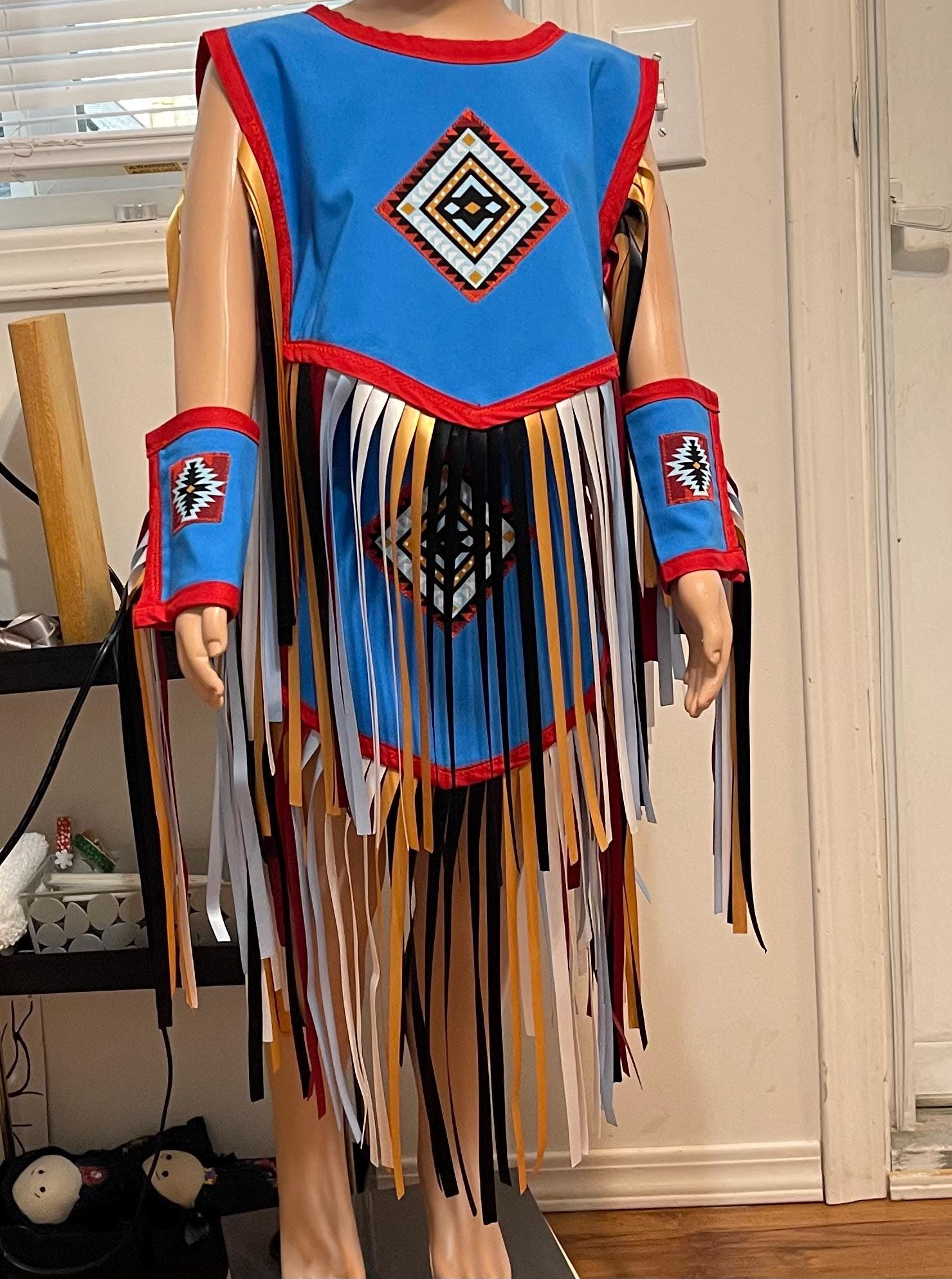 Boys Fancy Dance Regalia: Indigenous Pow Wow Outfit, Handmade Cotton ...