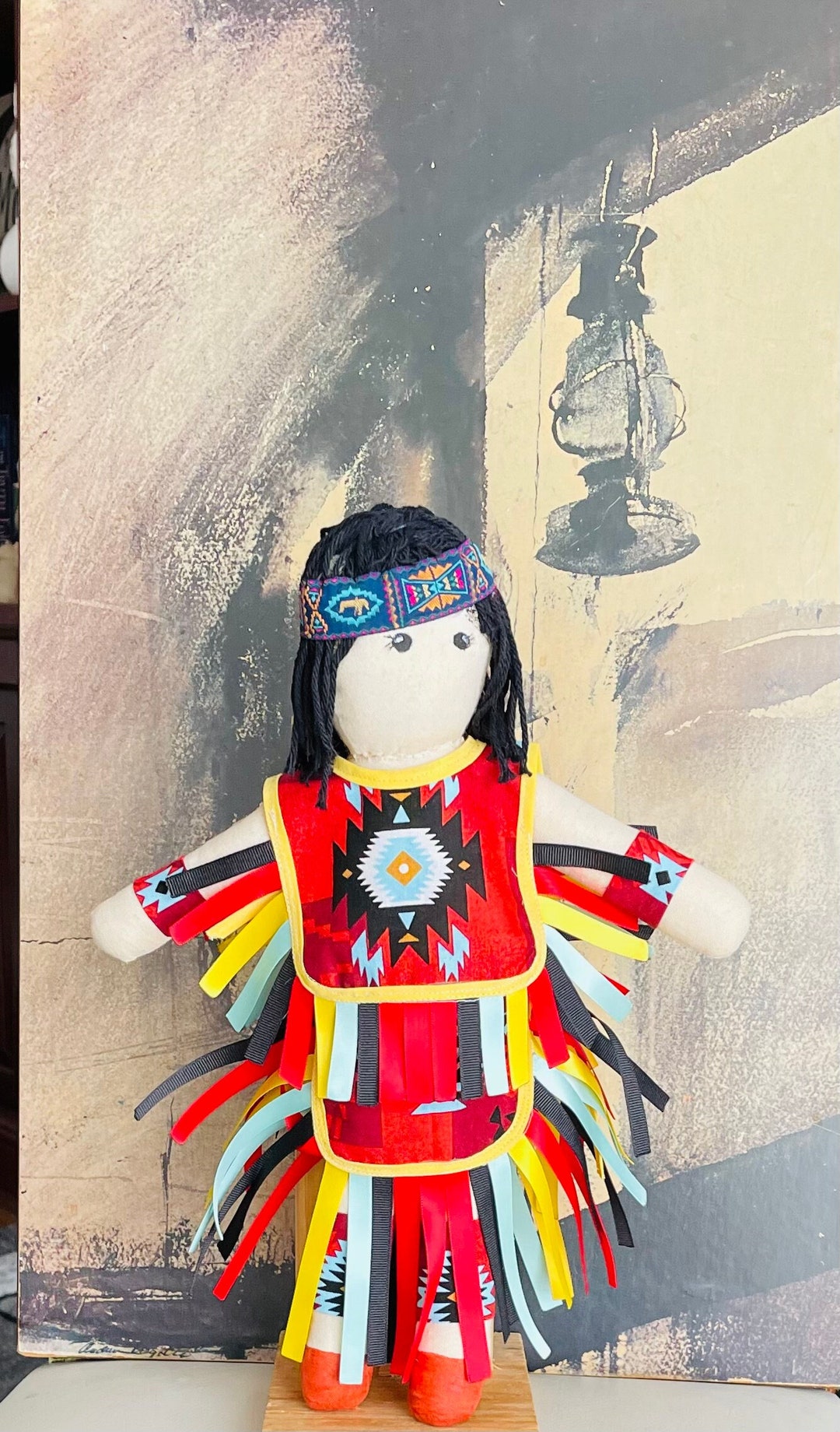 Metis Fancy Dance Doll Aboriginal Native Boy Doll Powwow Doll Metis ...