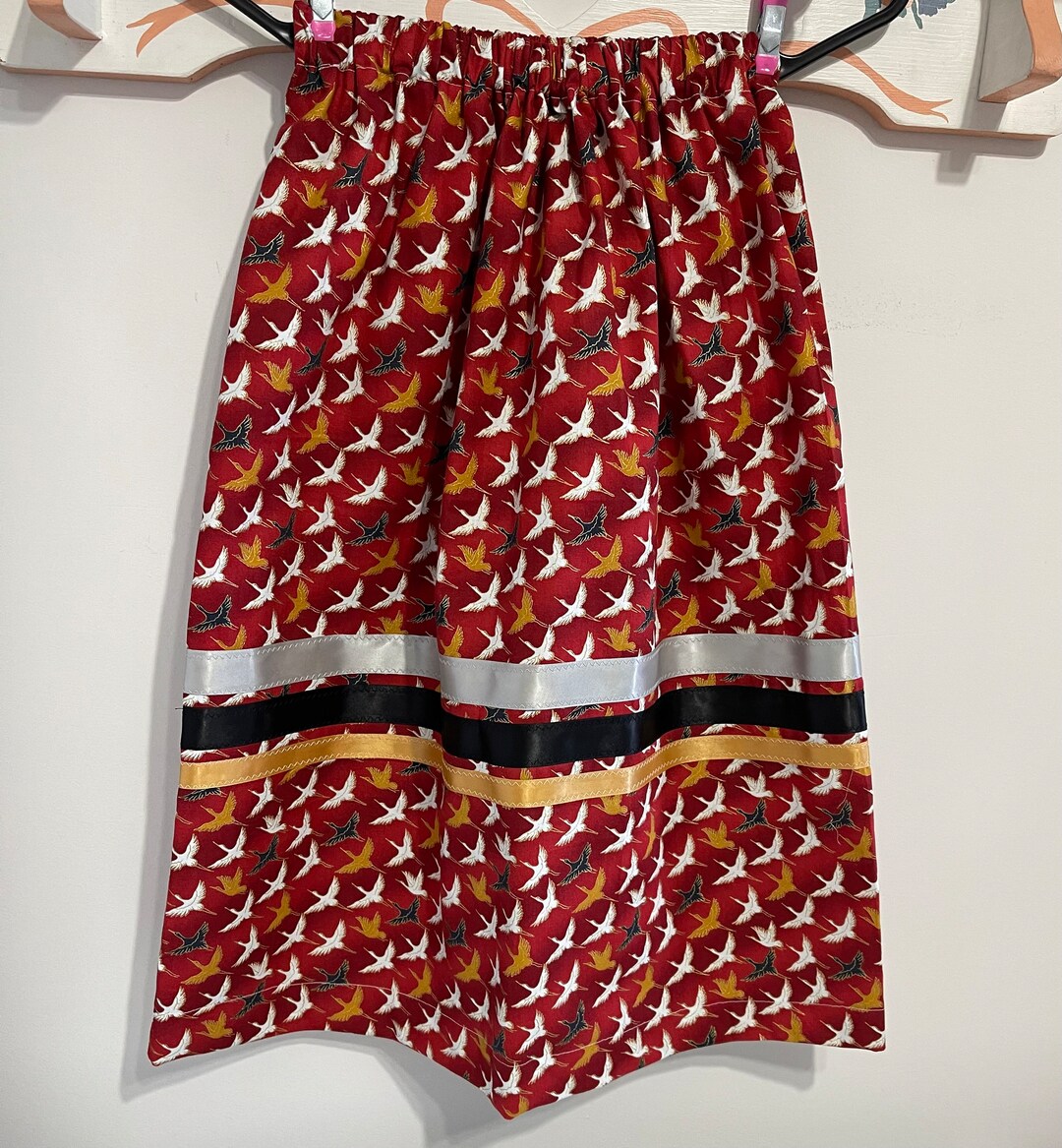 Girls' Metis Ribbon Skirt: Handmade Cotton Festive Skirt - Etsy