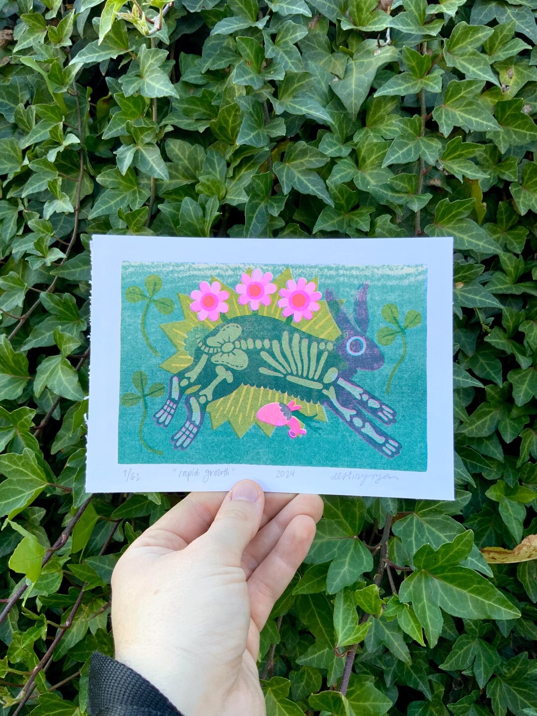 Rapid Growth - 3 Color Risograph Print - Etsy