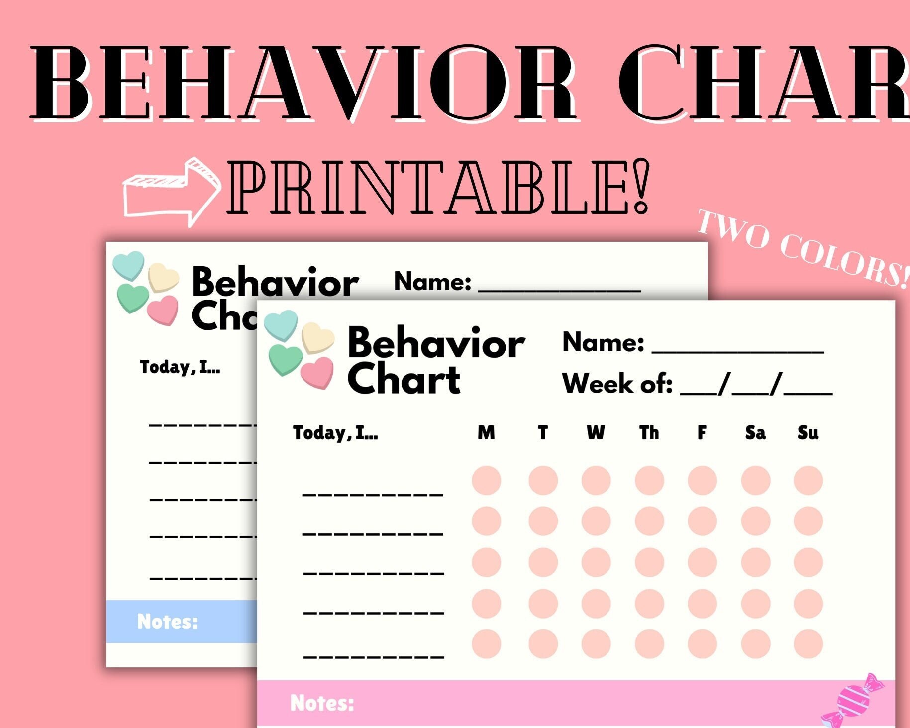 Effective Behavior Chart for Kids - Instant Digital Product! - Etsy