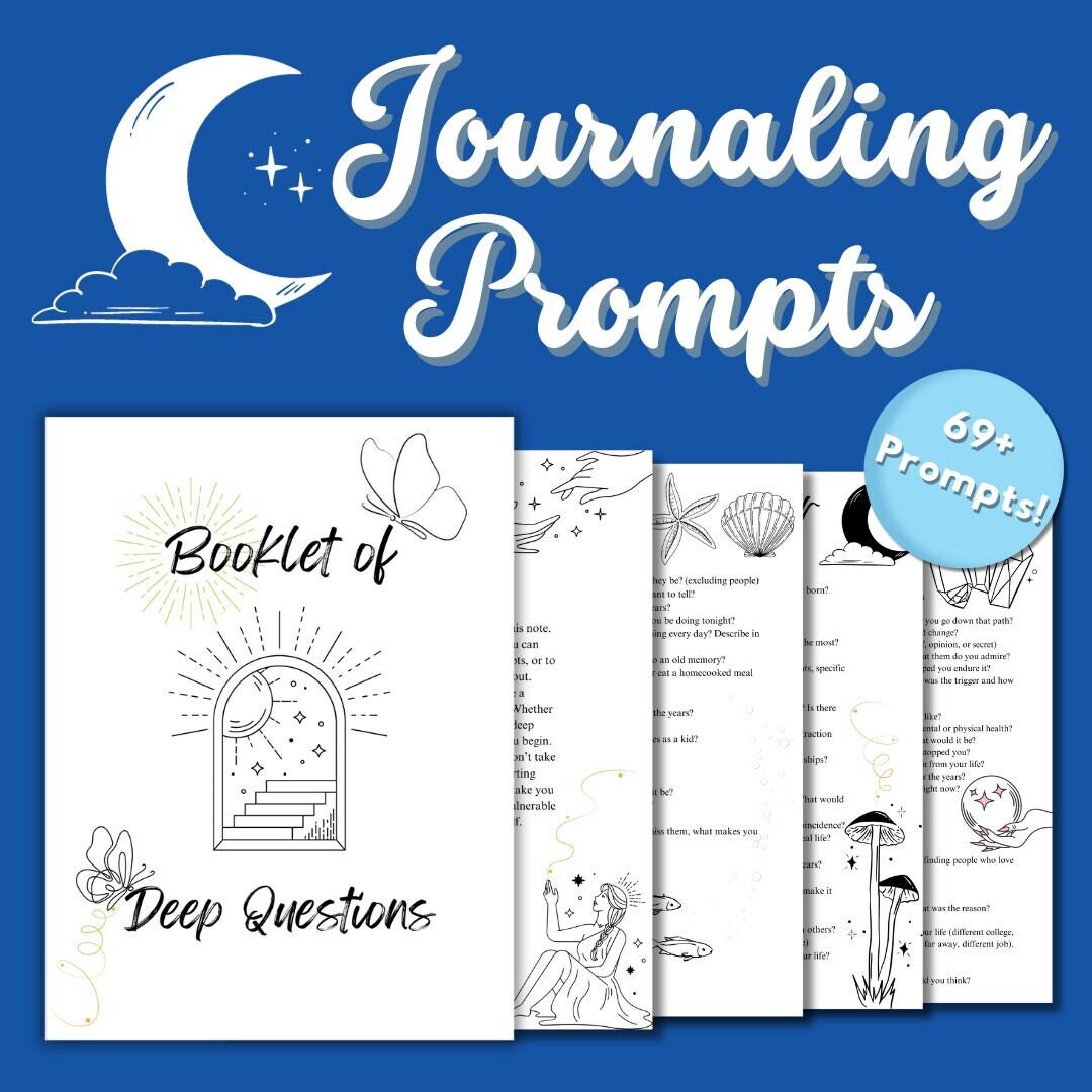 Printable Self Care Journal Prompts, Journaling Prompts, Deep Questions ...