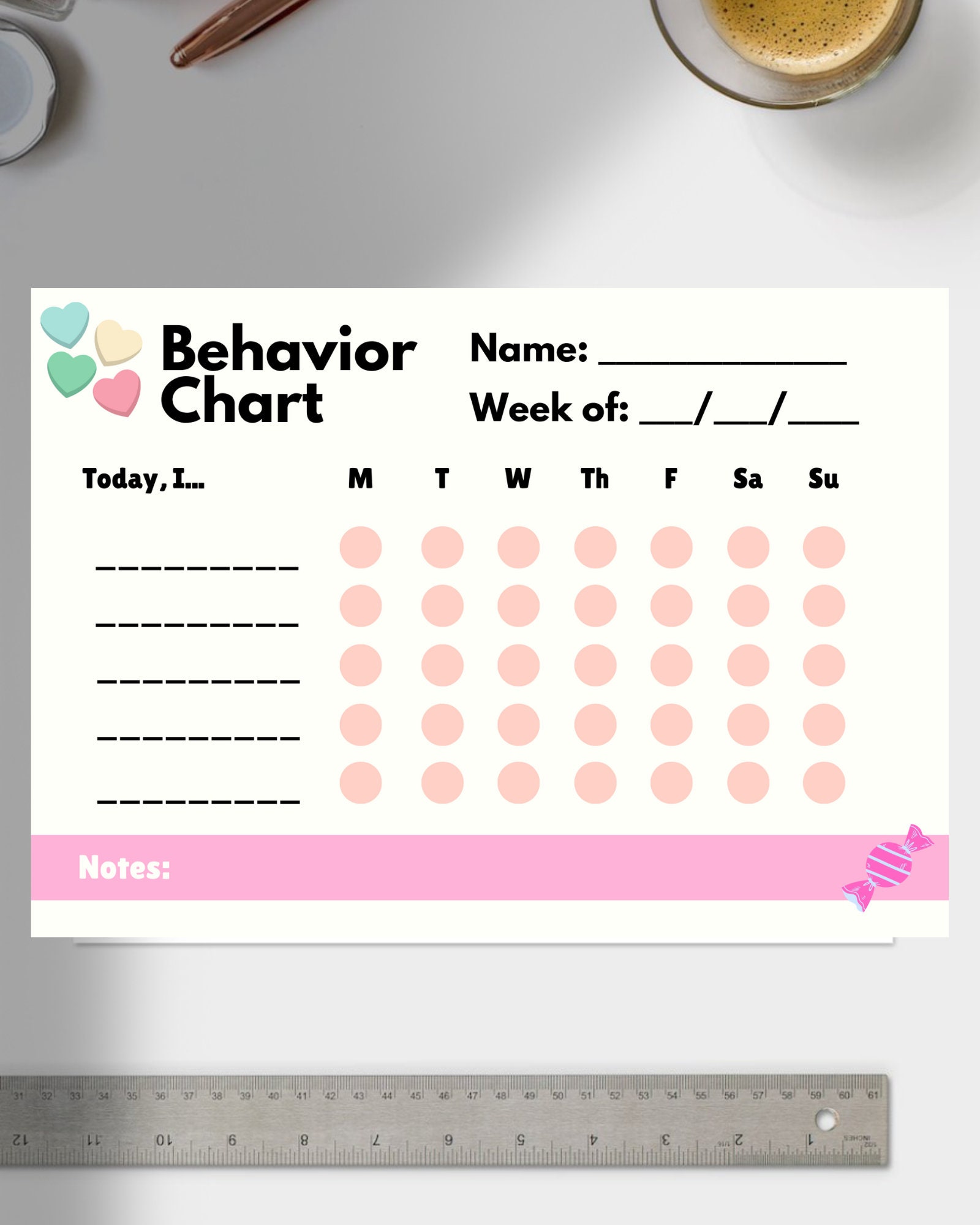 Effective Behavior Chart for Kids - Instant Digital Product! - Etsy