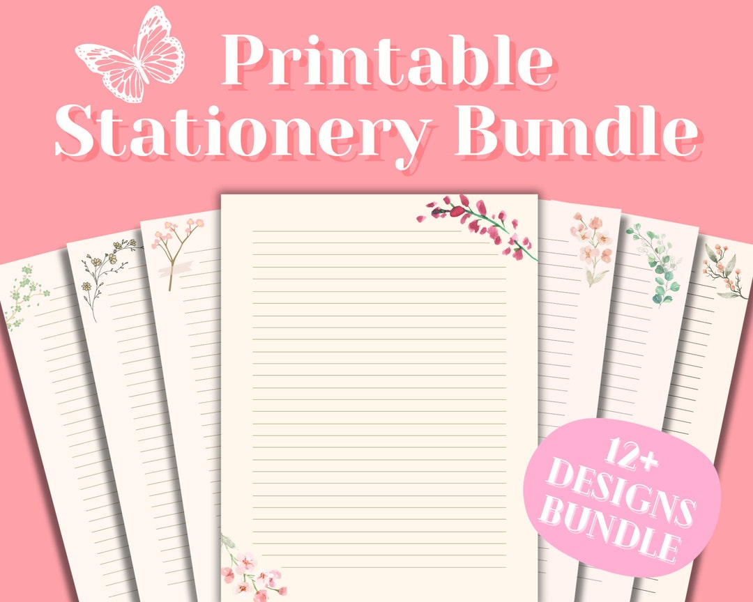 INSTANT DOWNLOAD - Floral Writing Paper Floral Stationary - 13 ...