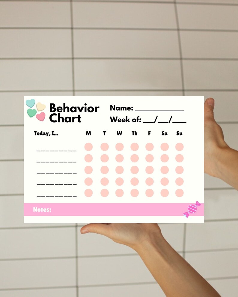 Effective Behavior Chart for Kids - Instant Digital Product! - Etsy UK