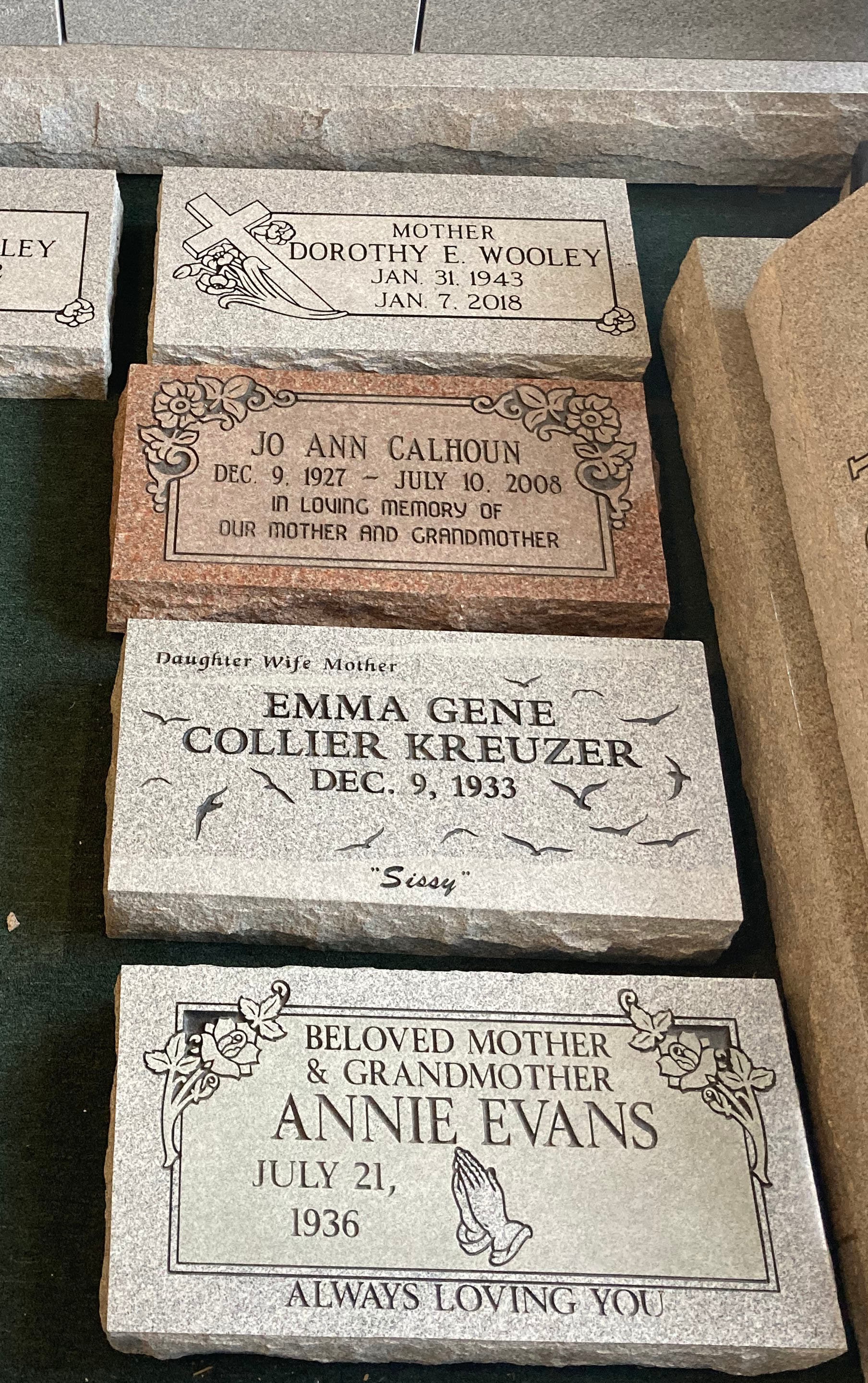 Cemetery Headstone, Single Grave Marker, Flat Cemetery Monument, 24”X12 ...