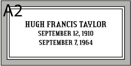 Cemetery Headstone, Single Grave Marker, Flat Cemetery Monument, 24”X12 ...