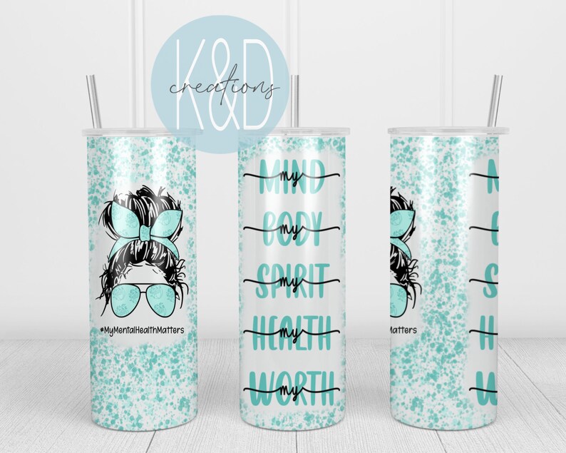 Mental Health Matters 20oz Tumbler Sublimation Png Etsy