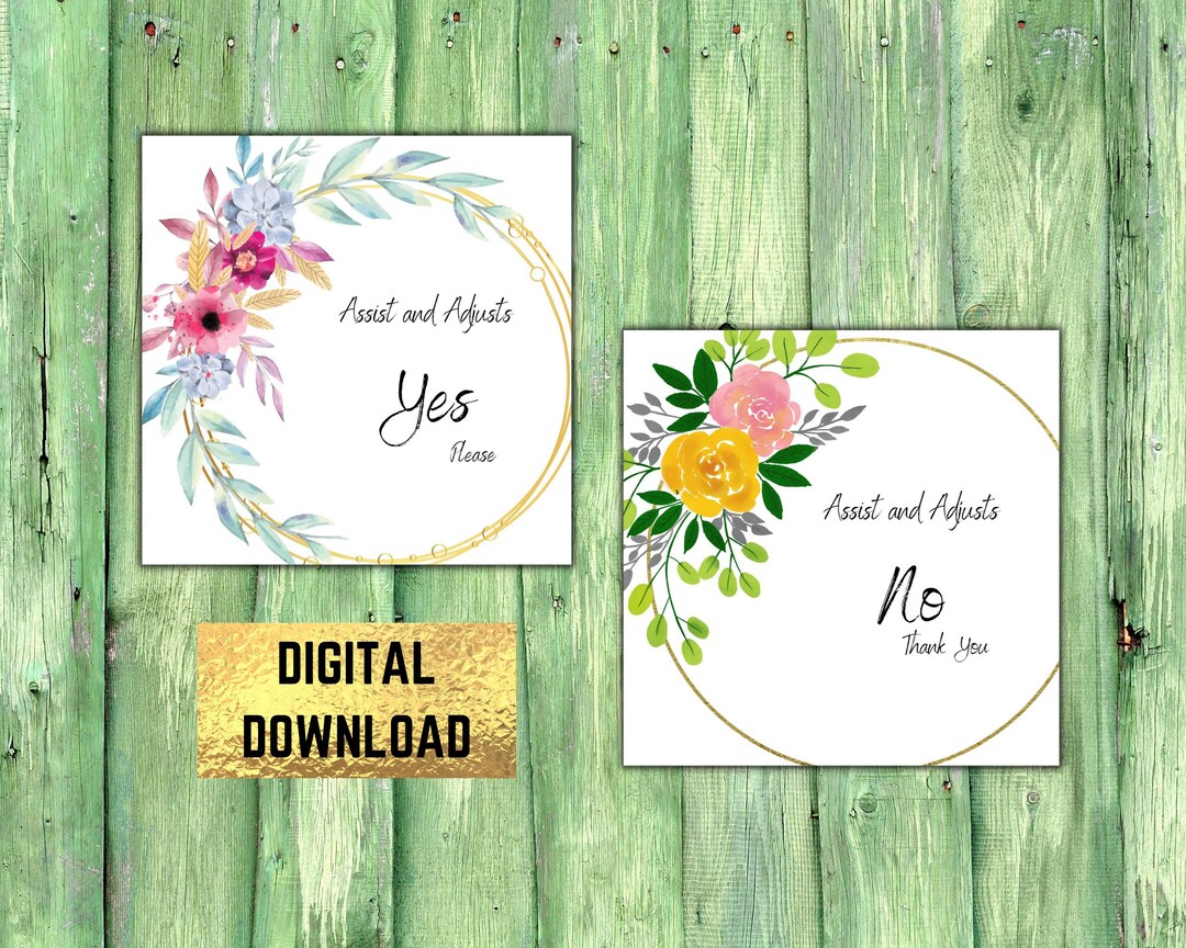 Yoga Consent Cards for Adjustments, Floral Design (digital Download) - Etsy