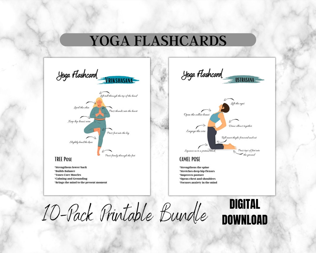Yoga Cards, Yoga Pose Cards, Cueing Cards, Asana Cards, Yoga Flashcards ...