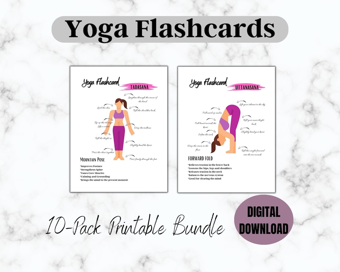 Yoga Cards, Yoga Pose Cards, Cueing Cards, Asana Cards, Yoga Flashcards ...