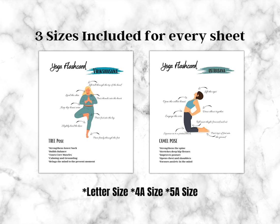 Yoga Cards, Yoga Pose Cards, Cueing Cards, Asana Cards, Yoga Flashcards ...