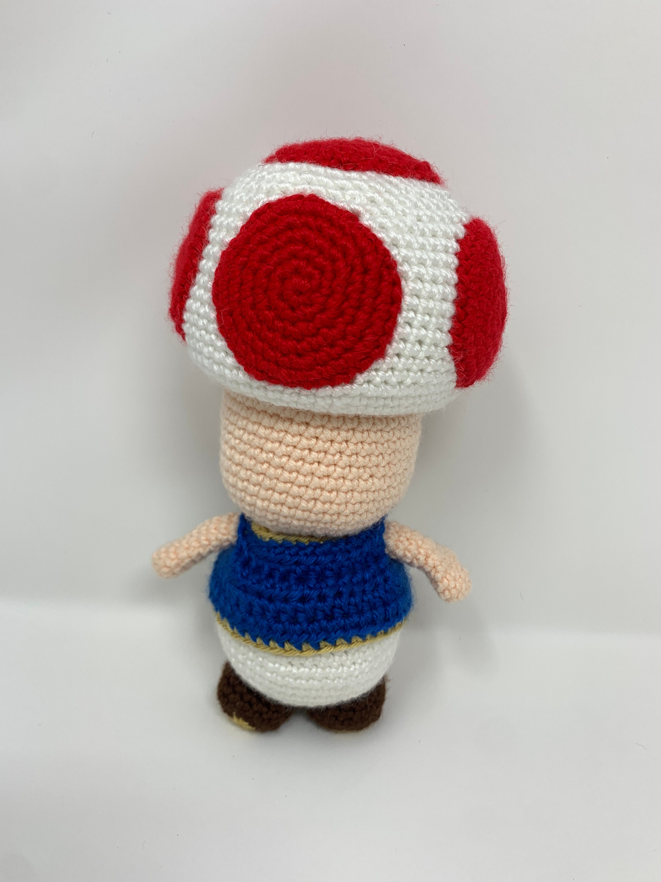 Toad Super Mario Plush Crochet Doll - Etsy