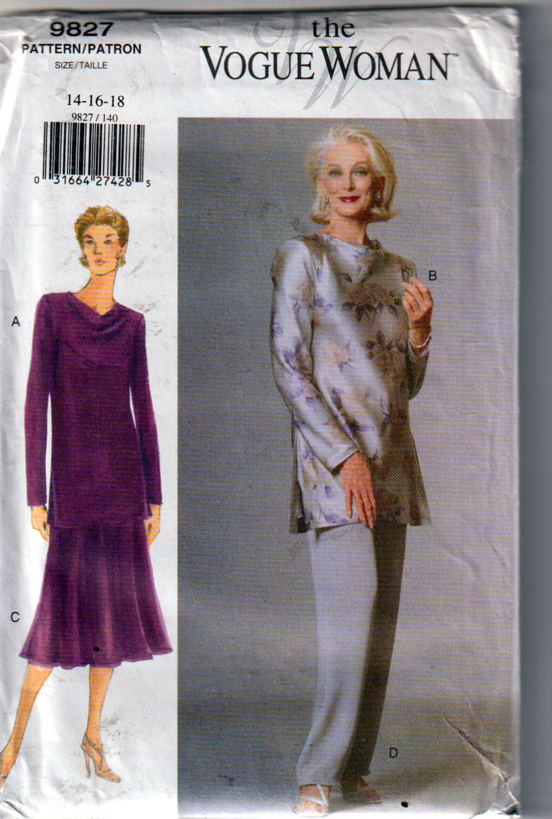 Vogue Sewing Pattern 9827 Original - Etsy