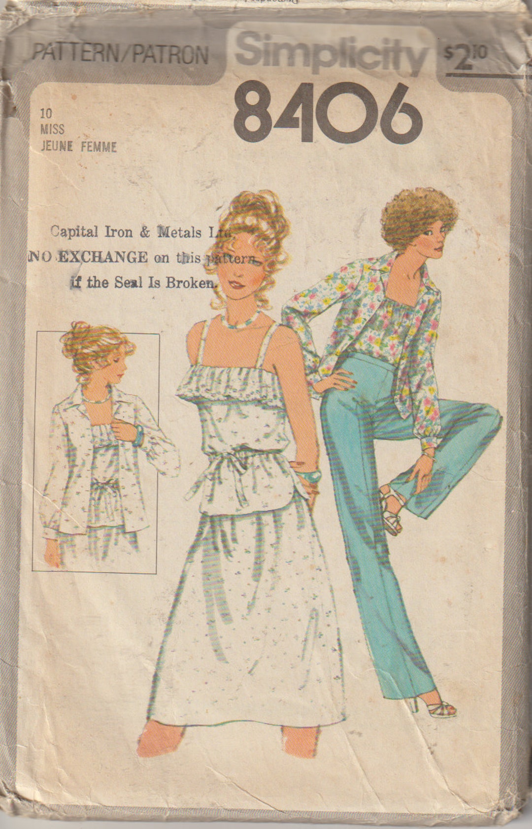 Simplicity Sewing Pattern # 8406 Original - Etsy