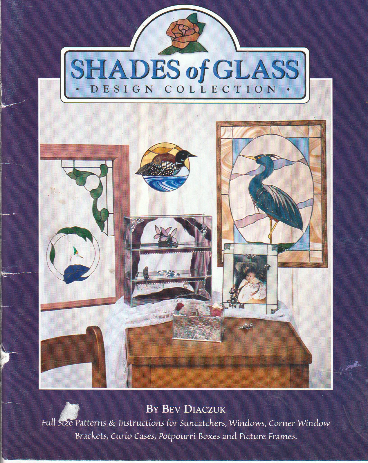 Stained Glass Shades of Glass Stain Glass Pattern Book Originak Glass ...
