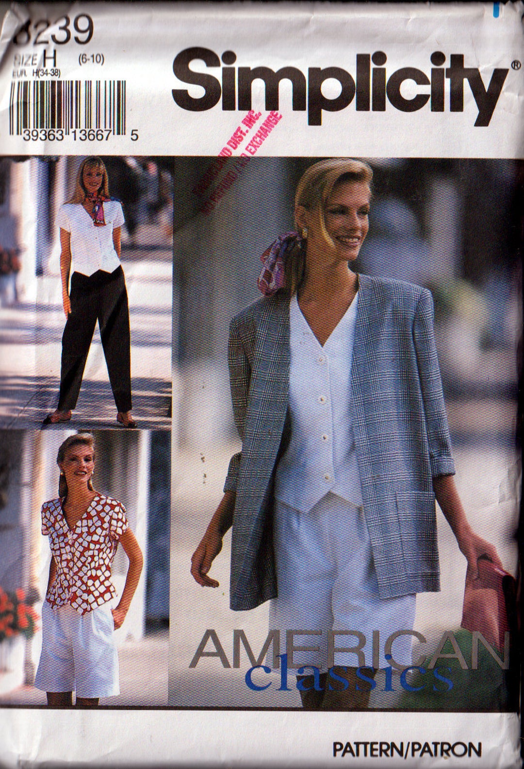 Simplicity Sewing Pattern 8239 Original - Etsy