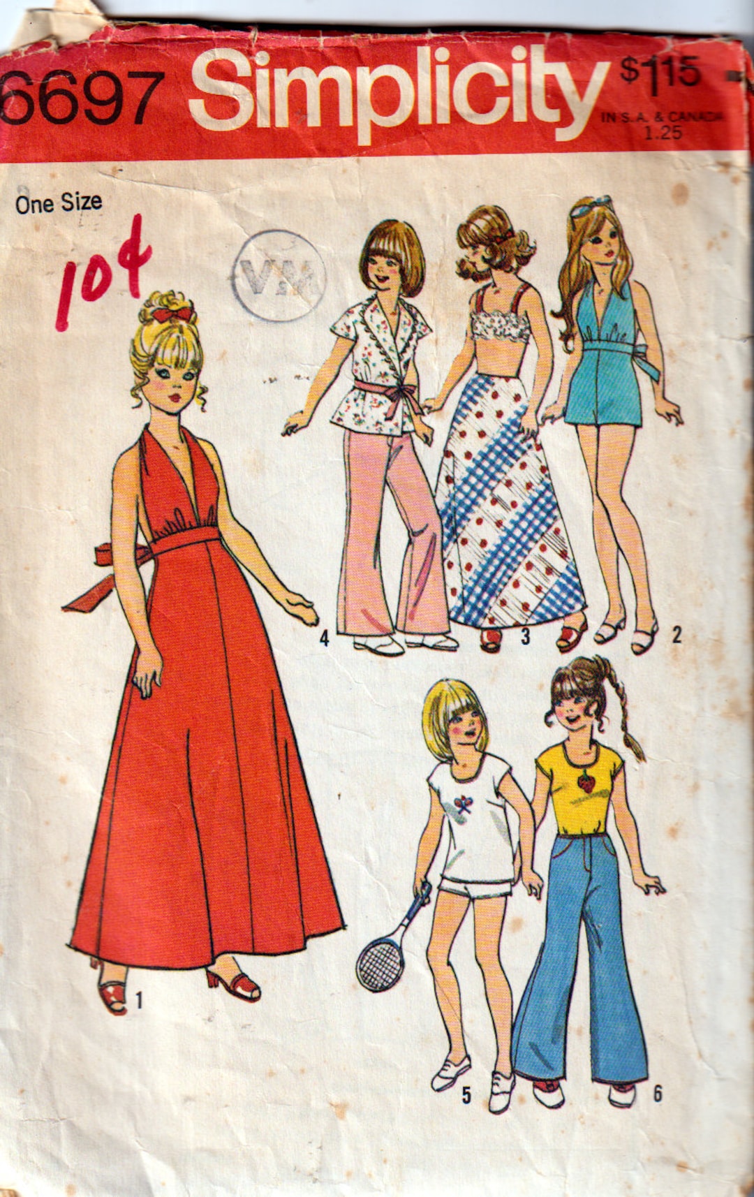 Simplicity Sewing Pattern 6697 Barbie Size Original - Etsy