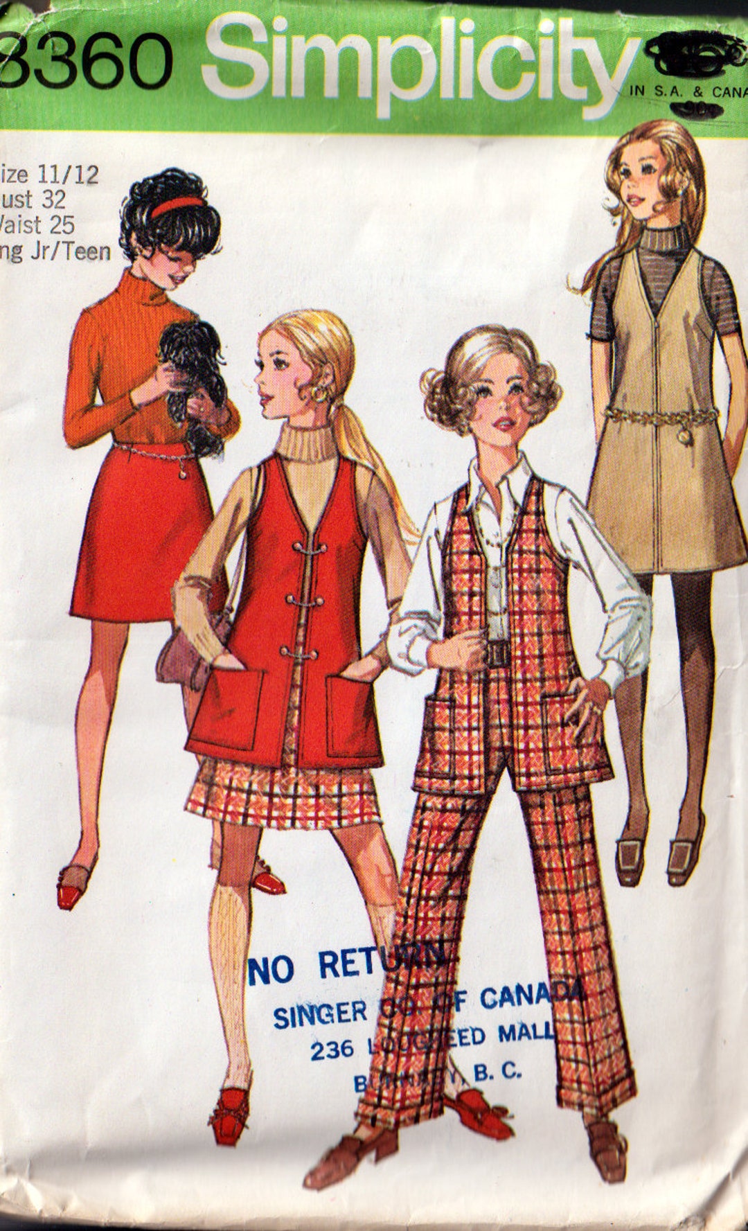 Simplicity Sewing Pattern # 8360 Original - Etsy