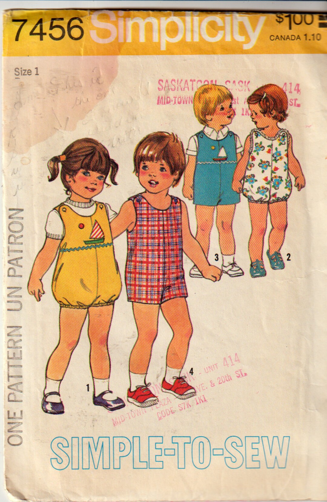 Simplicity Sewing Pattern 7456 Original - Etsy