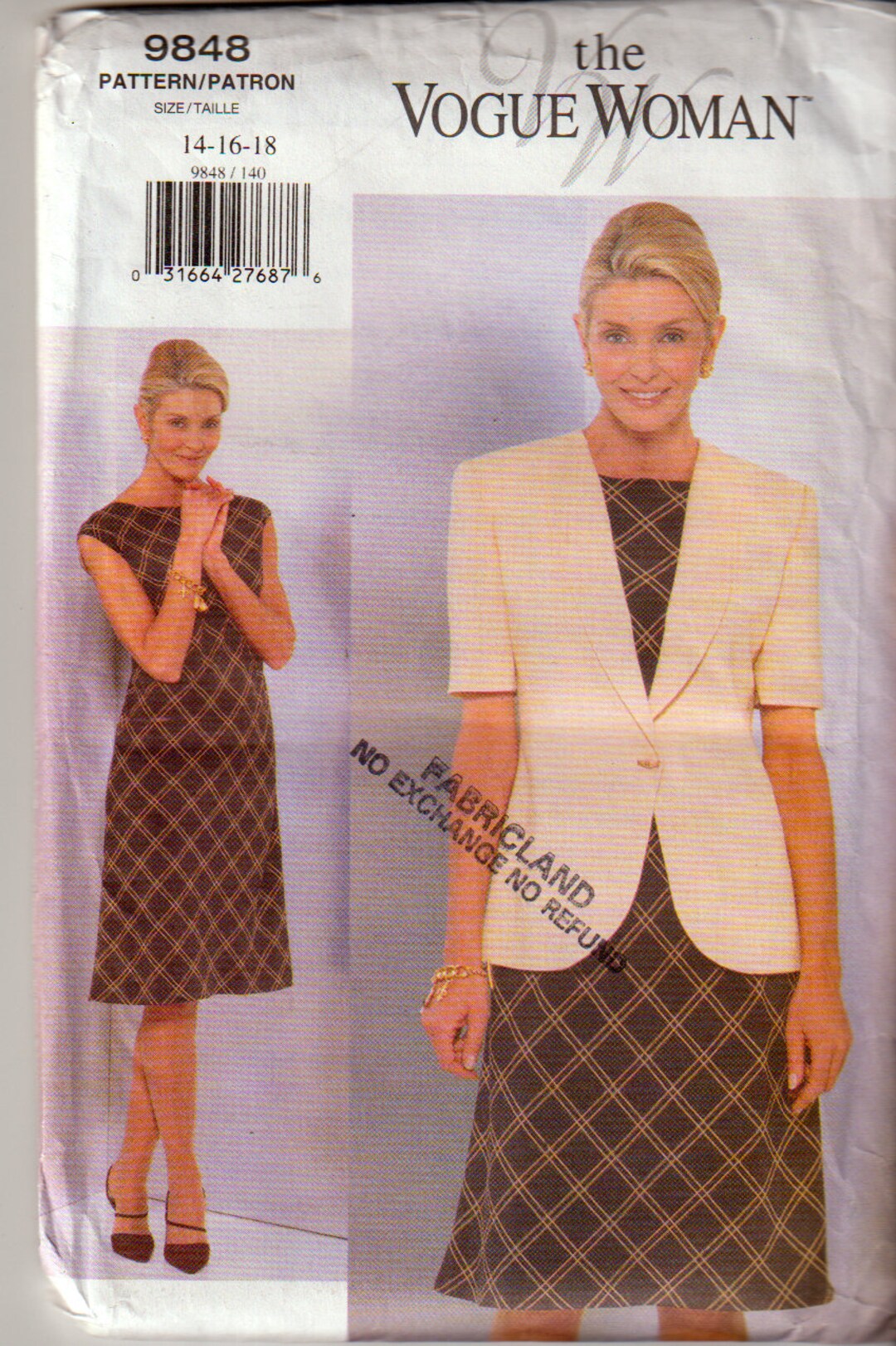 Vogue Sewing Pattern 9848 Original - Etsy