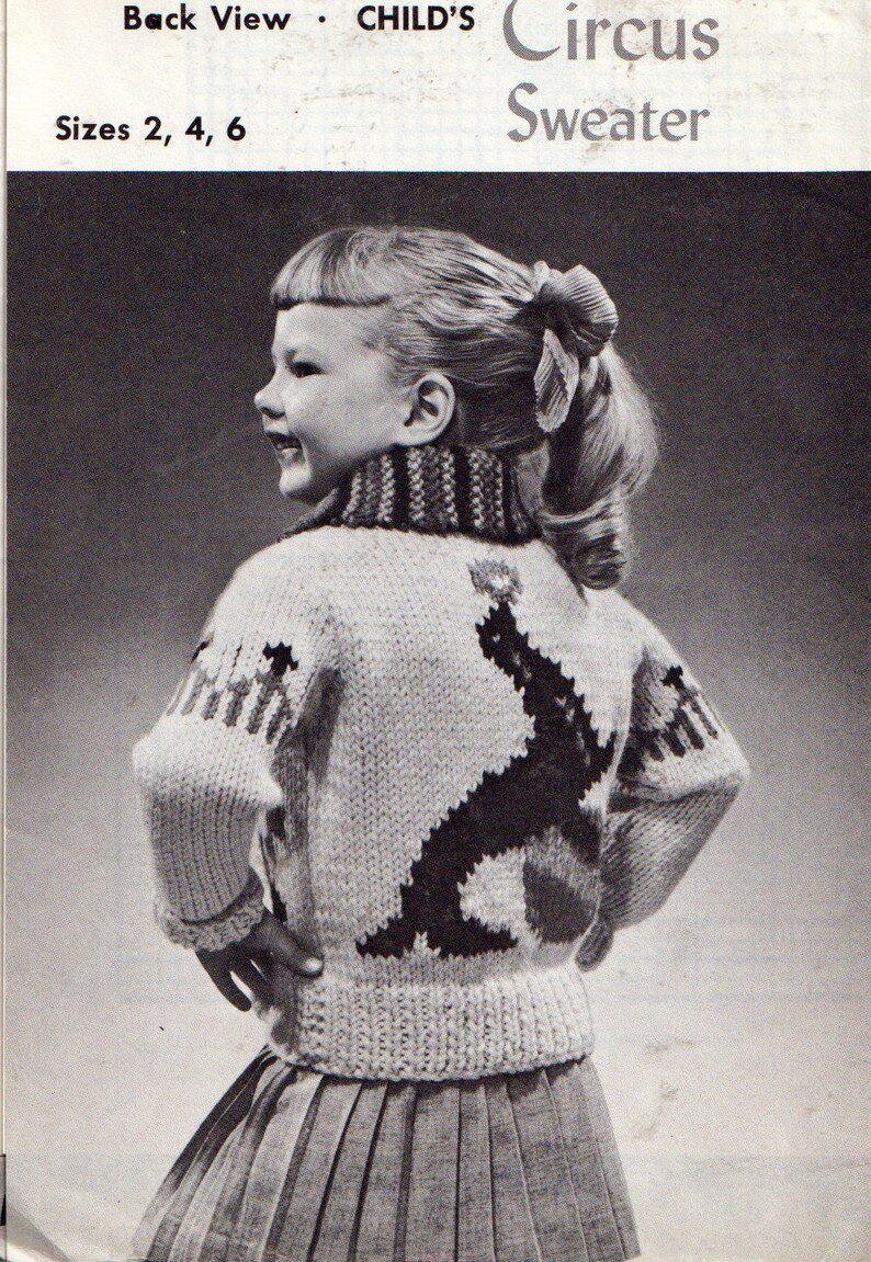 Beehive Knitting Pattern Circus Sweater Original - Etsy