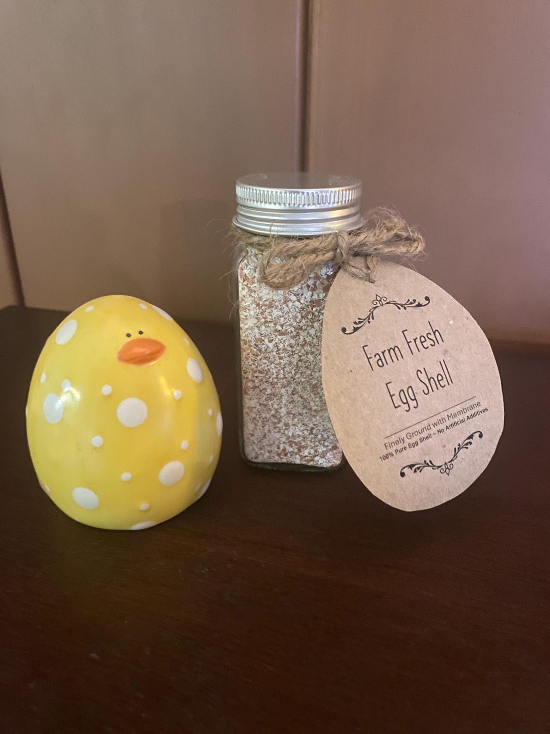 Farm Fresh Ground Egg Shell With Membrane 4oz. Glass Container With ...