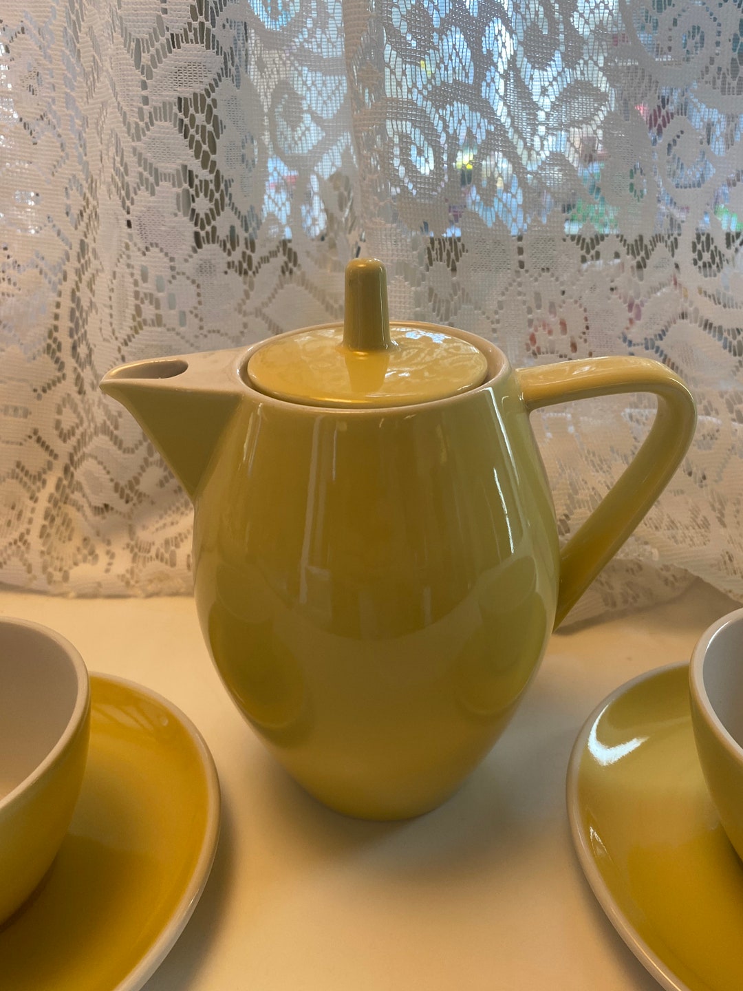 Vintage MCM Mid Century Tea / Coffee Server 2 Cups 2 Saucers - Etsy