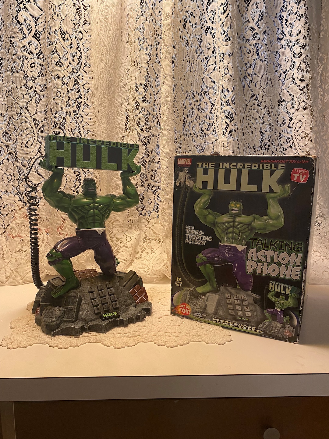 Vintage Incredible Hulk Action Telephone With Original Box - Etsy