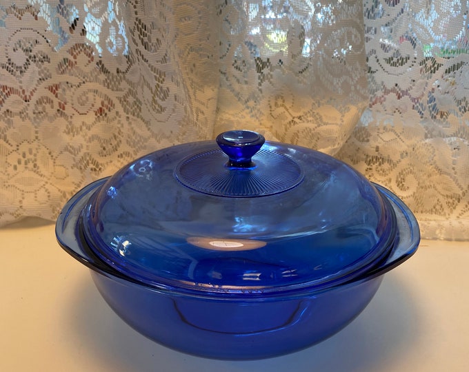 Vintage 2 Qt Blue Pyrex Baking Dish With Matching Lid - Etsy