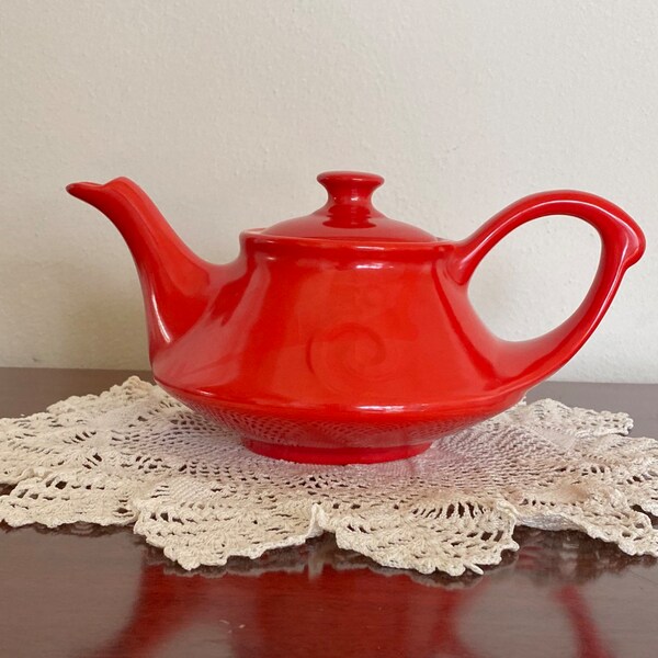 Red Teapot - Etsy