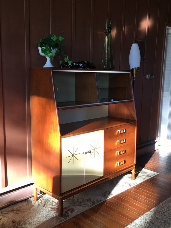 MCM 1958 59 Kipp Stewart for Drexel Sun Coast Cabinet dining Hutch Buffet beautiful Vintage Condition Etsy