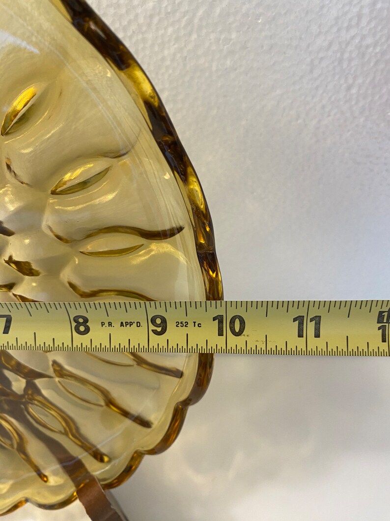 Beautiful Vintage 10 Amber Glass Round Serving Dish - Etsy