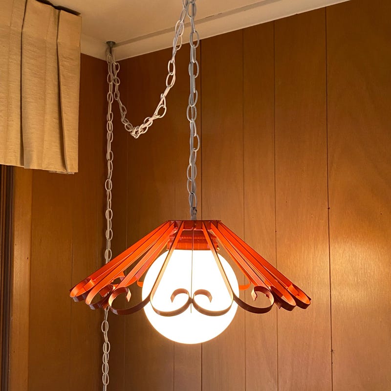 Vintage Swag Lamp - Etsy
