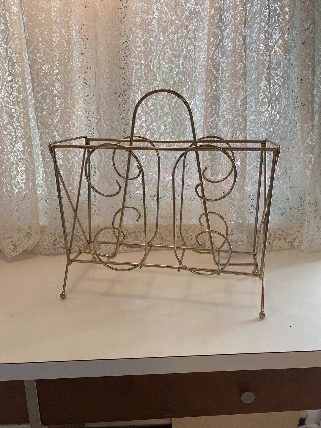 Vintage Mid Century Metal Wire LP Vinyl Album / Magazine - Etsy