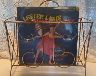 Vintage Metal Wire Album Record Rack/ Vinyl Stand Holder 8 Slotseach ...