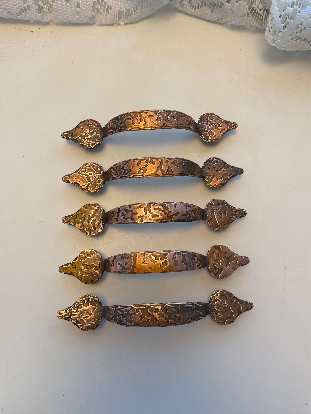 Vintage Mid Century Copper Cabinet Handles / Pulls / Hardware - Etsy
