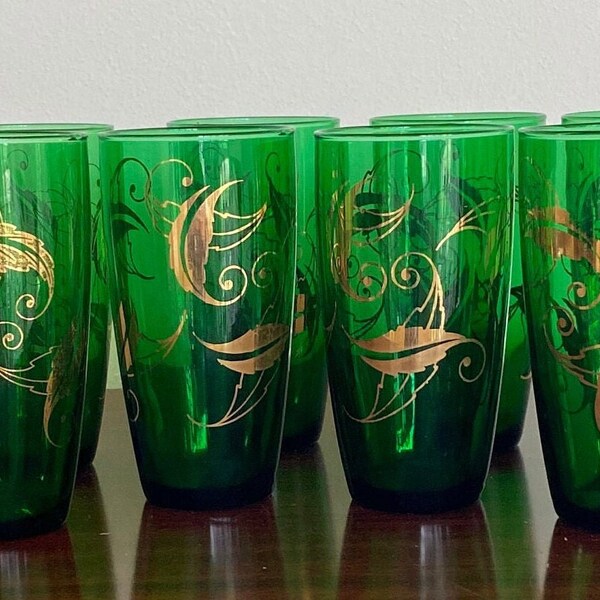Green Glassware - Etsy