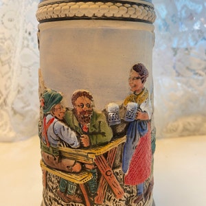 Vintage Handarbeit Ceramic Pottery Stoneware German Beer Stein With ...