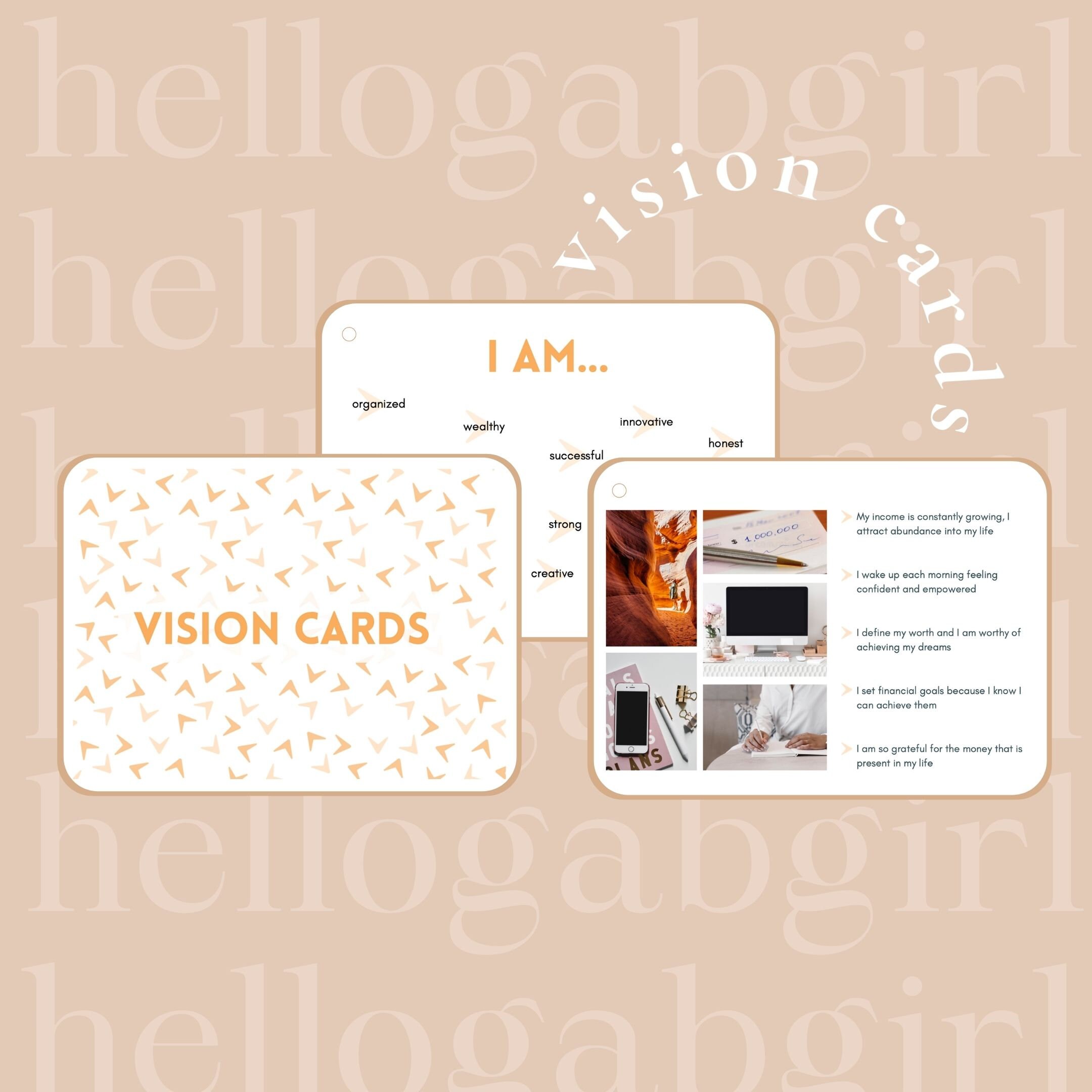 Vision Cards // Affirmations // Vision Board // Instant Download ...