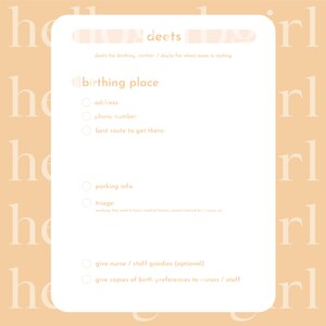 Birthing Time Prep + Checklist // Birth Partner Checklist // Birth Time ...