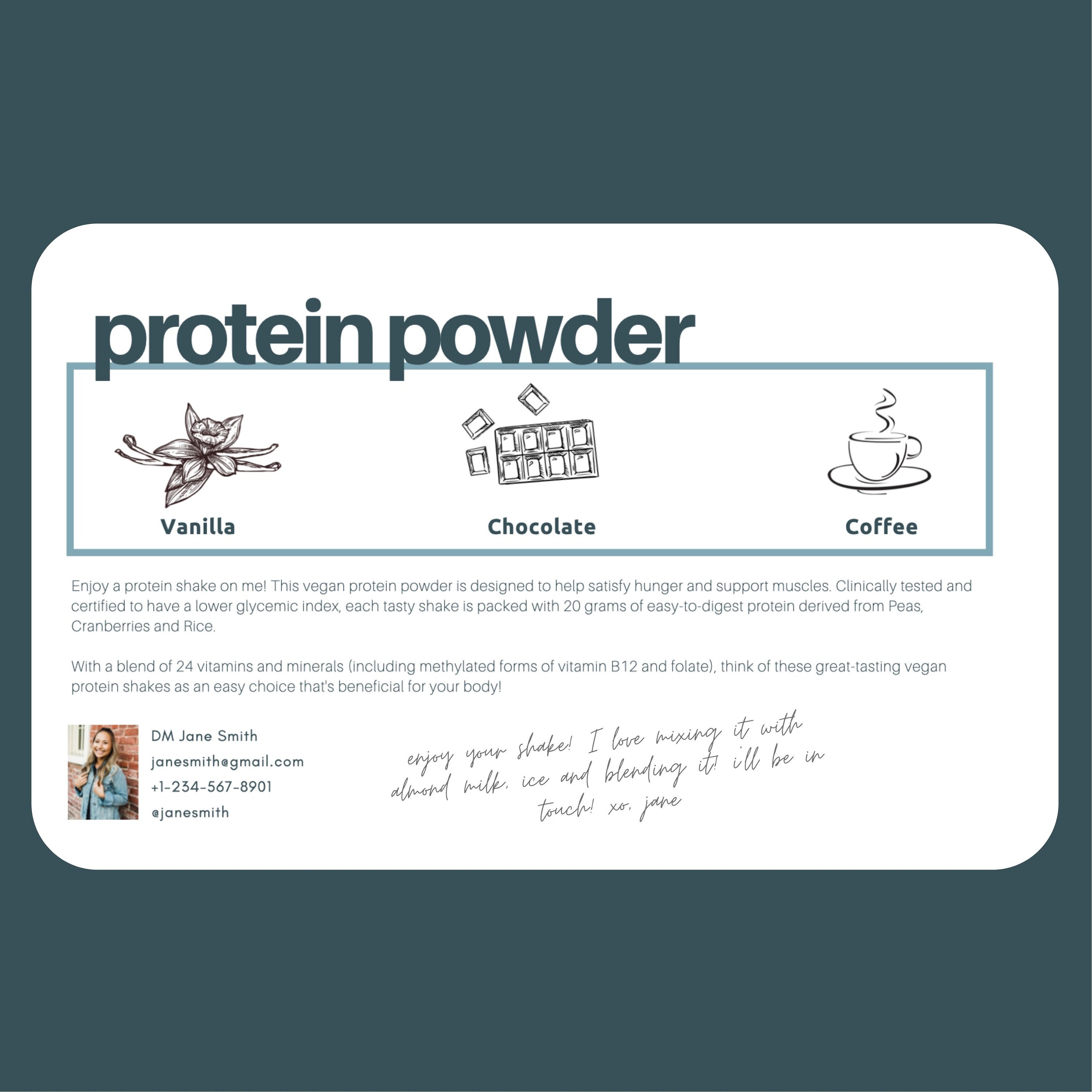 Bonbabe Sample Card // Protein Powder Sample Cards // Protein - Etsy