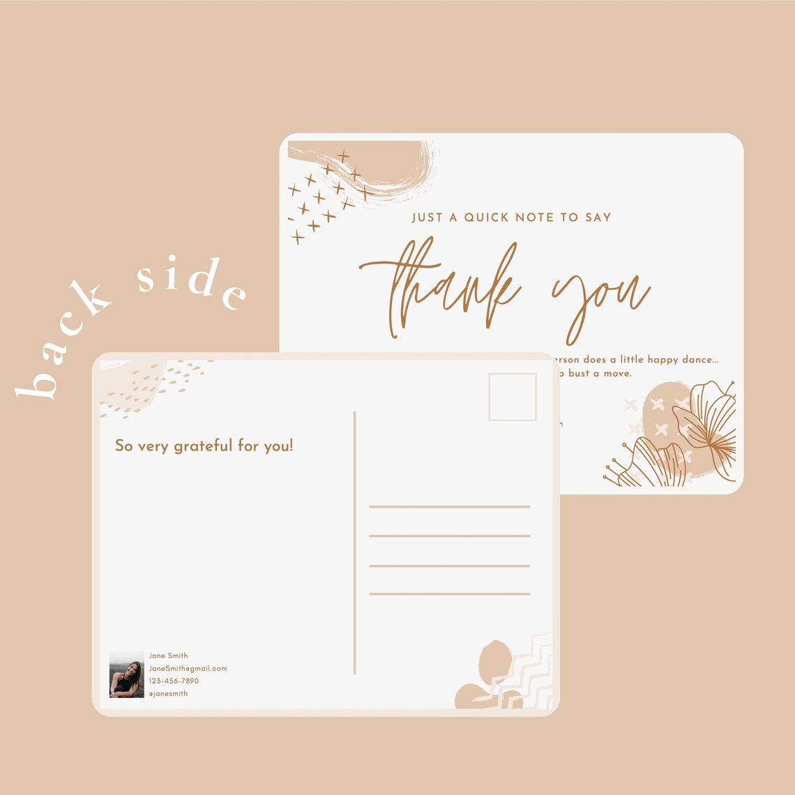 Small Business Thank You Postcards // Template // Ready to Print ...