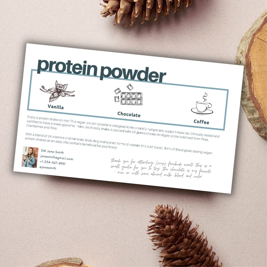 Bonbabe Sample Card // Protein Powder Sample Cards // Protein Shake ...