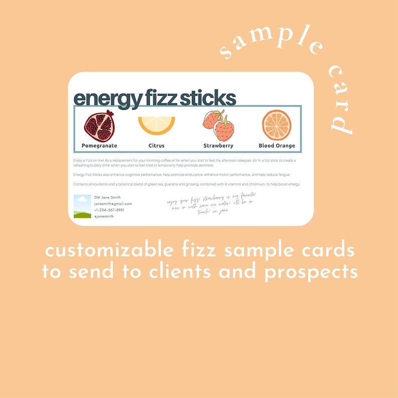 Personalized Energy Fizz Cards // Bonnebabe // Sample Card // Bonbabe ...